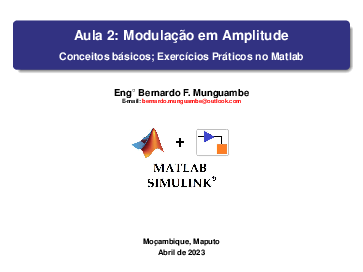 (PDF) Aula 2 - Modulacao AM (Simulacoes no Matlab)