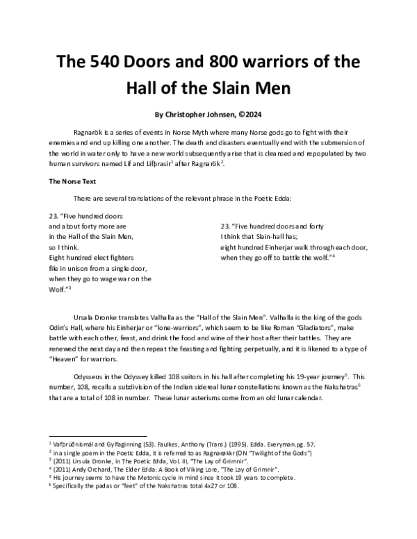 (PDF) The 540 Doors and 800 warriors of the Hall of the Slain.pdf