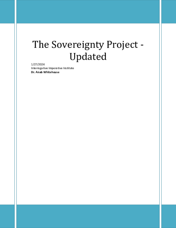 (PDF) Sovereignty Project - Updated