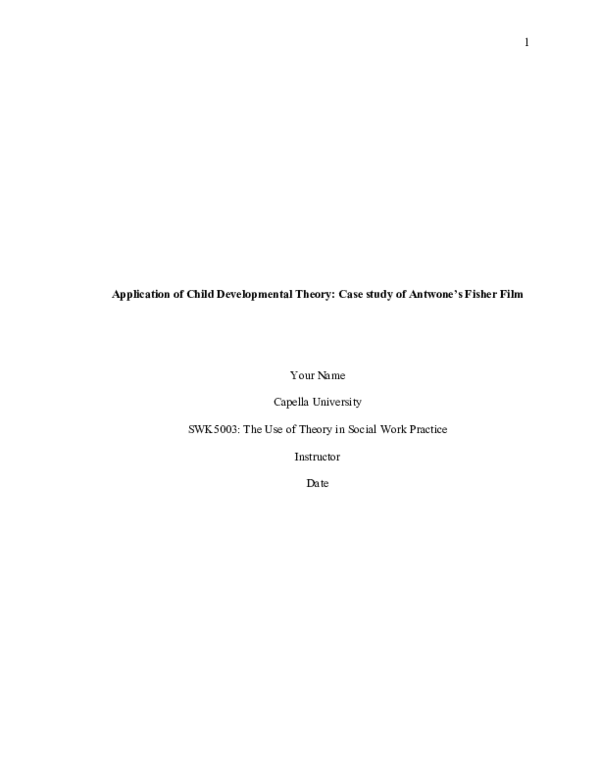 (DOC) Application of Child Developmental Theory: Case study of Antwone ...