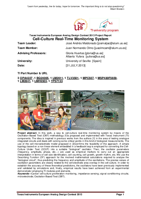 (PDF) Cell-Culture Real-Time Monitoring System