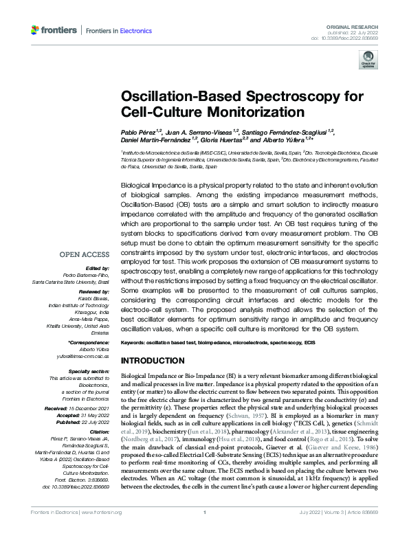 (PDF) Oscillation-Based Spectroscopy for Cell-Culture Monitorization