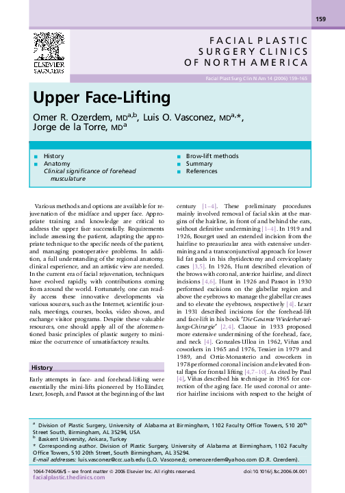 (PDF) Upper Face-Lifting