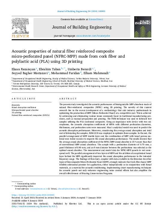 (PDF) Acoustic properties of natural fiber reinforced composite micro ...