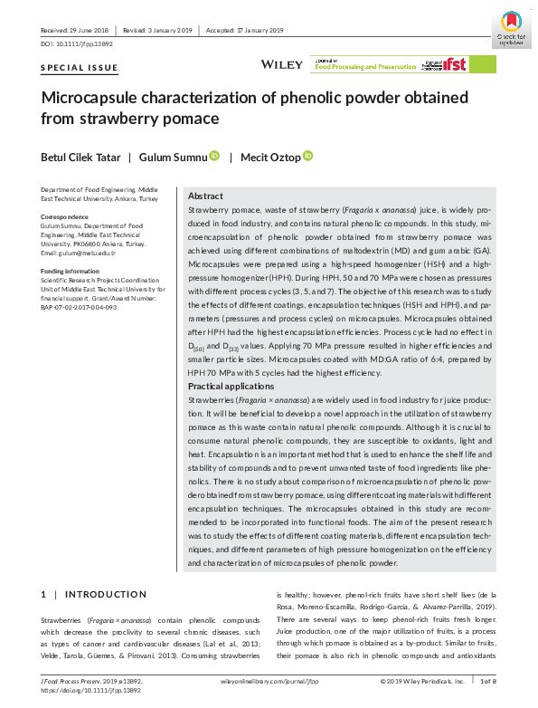 (PDF) Microcapsule characterization of phenolic powder obtained from ...