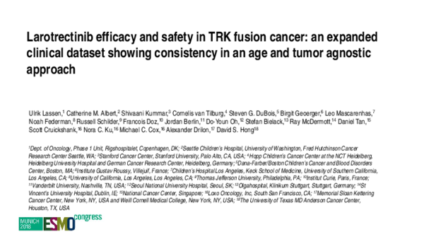 (PDF) Larotrectinib efficacy and safety in TRK fusion cancer: An ...