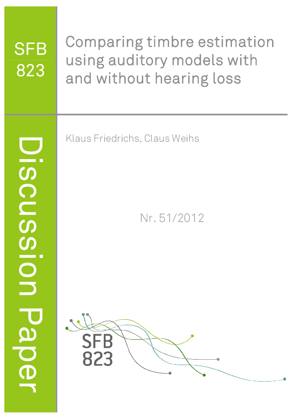 Pdf Comparing Timbre Estimation Using Auditory Models With And