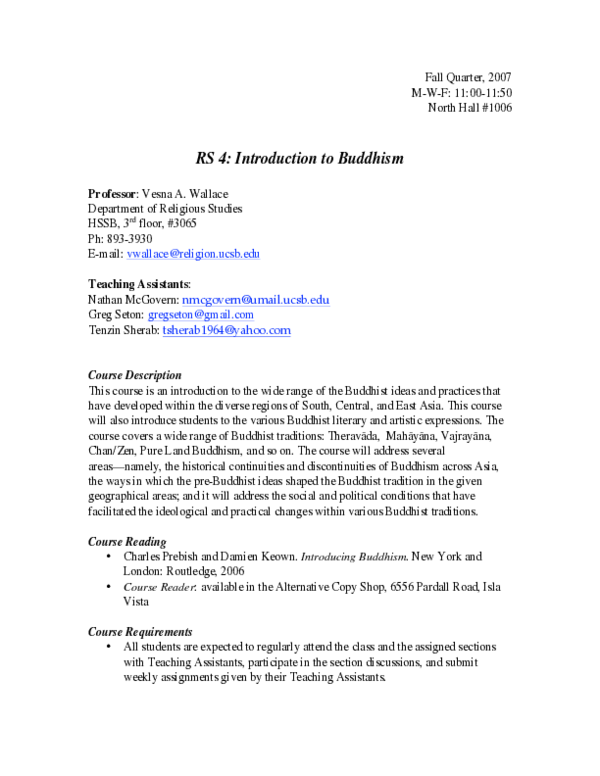 (PDF) RS 4: Introduction to Buddhism