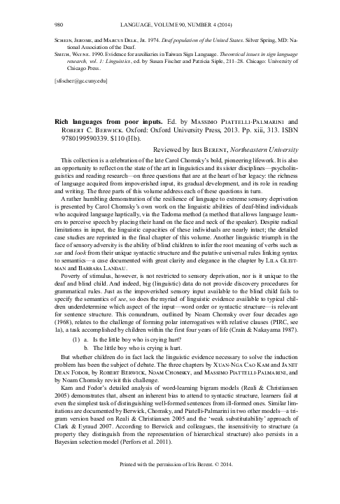 (PDF) Rich Languages From Poor Inputs