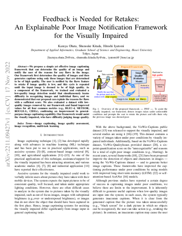 (PDF) Feedback is Needed for Retakes: An Explainable Poor Image ...