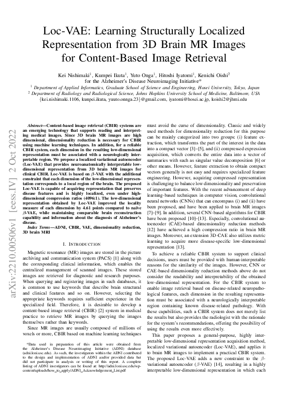 (PDF) Loc-VAE: Learning Structurally Localized Representation from 3D ...