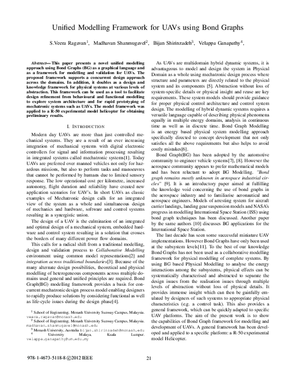 (PDF) Unified modelling framework for UAVs using Bond Graphs