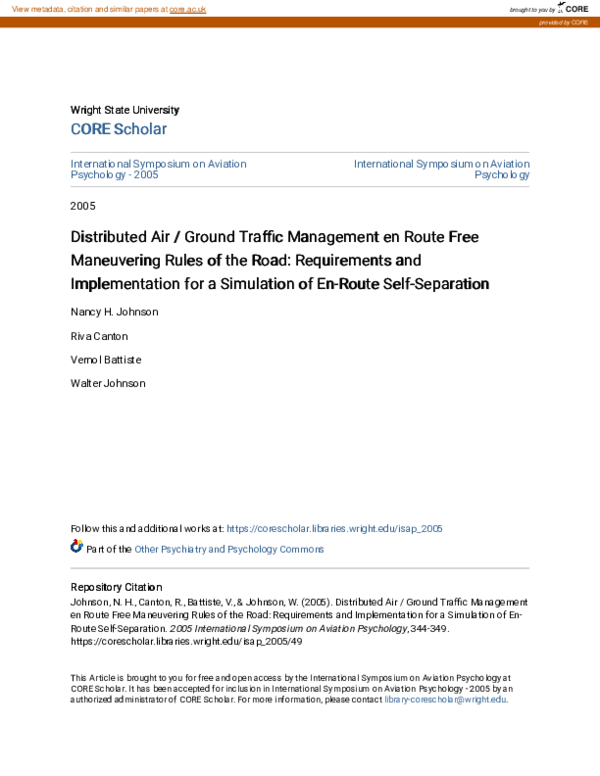 (PDF) Distributed air/ground traffic management en-route free ...
