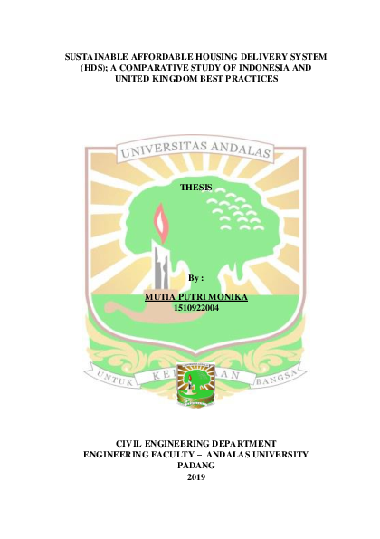 (PDF) Sustainable affordable Housing Delivery System (HDS); A ...