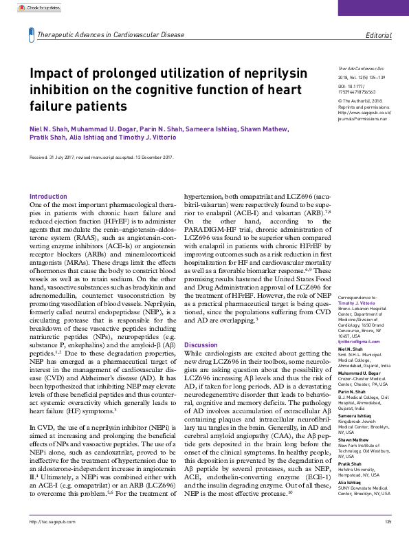 (PDF) Impact of prolonged utilization of neprilysin inhibition on the ...