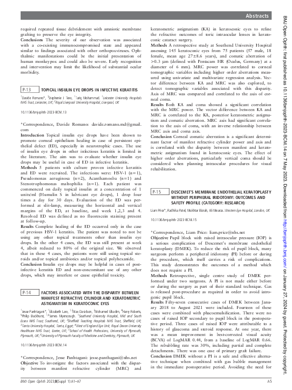 (PDF) P-14 Factors associated with the disparity between manifest ...