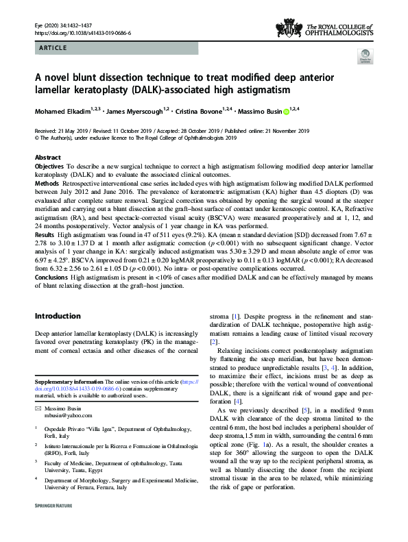 (PDF) A novel blunt dissection technique to treat modified deep ...