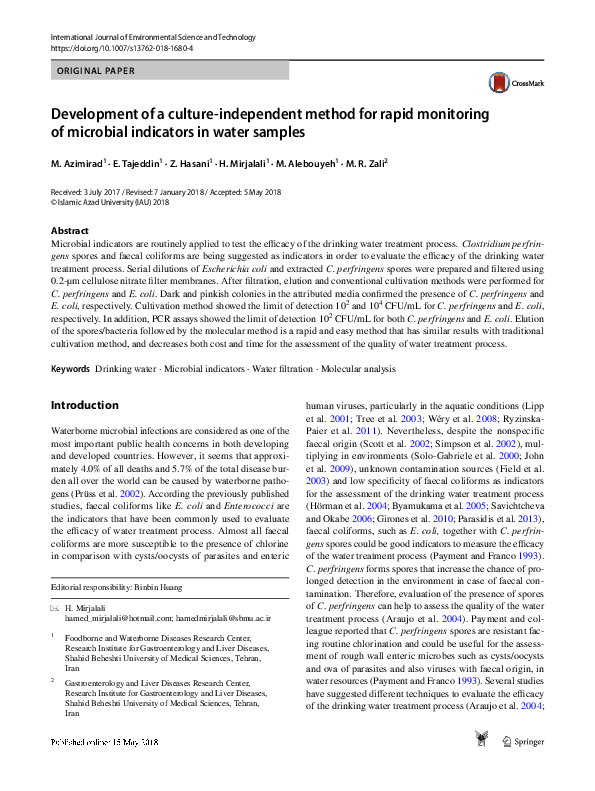(PDF) Development of a culture-independent method for rapid monitoring ...
