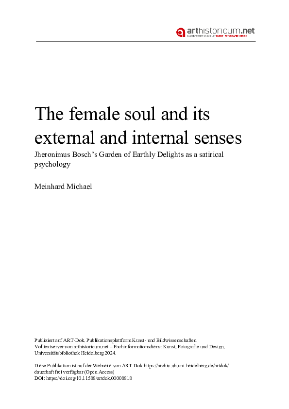 (PDF) The female soul and its external and internal senses. Jheronimus Bosch's Garden of Earthly ...