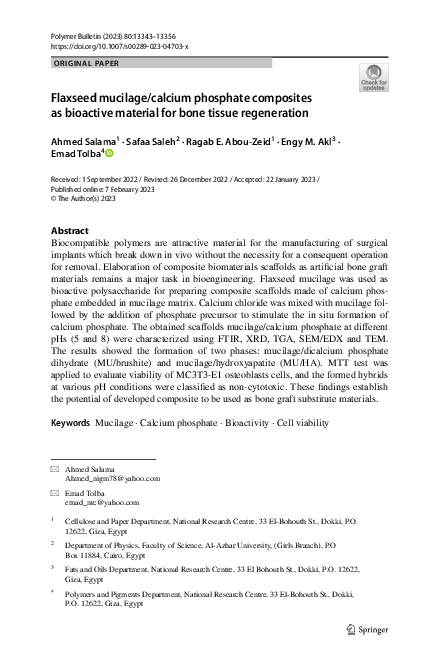 (PDF) Flaxseed mucilage/calcium phosphate composites as bioactive ...
