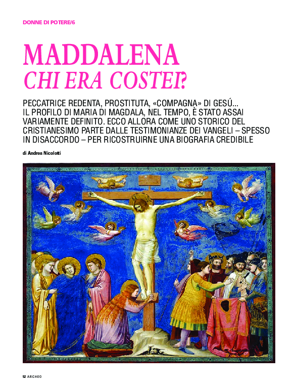 (PDF) Maddalena. Chi era costei, in «Archeo» 466 (dicembre 2023), pp ...