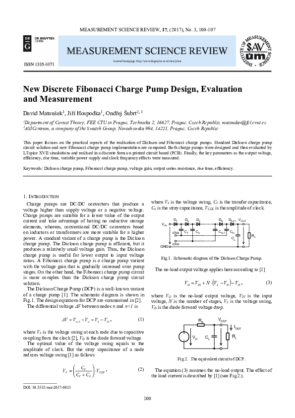 (PDF) New Discrete Fibonacci Charge Pump Design, Evaluation and ...