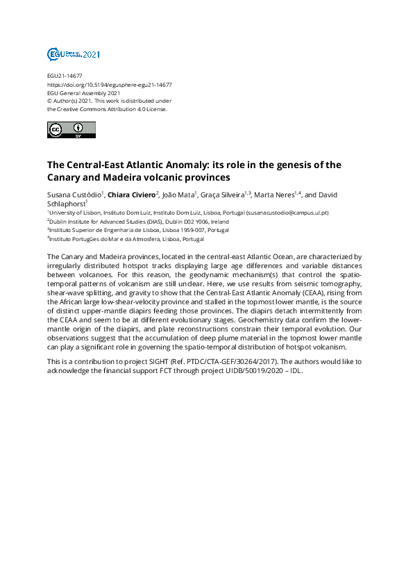 (PDF) The Central-East Atlantic Anomaly: its role in the genesis of the ...