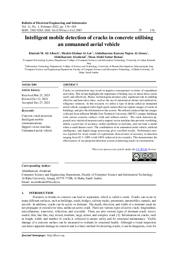 (PDF) Intelligent mobile detection of cracks in concrete utilising an ...