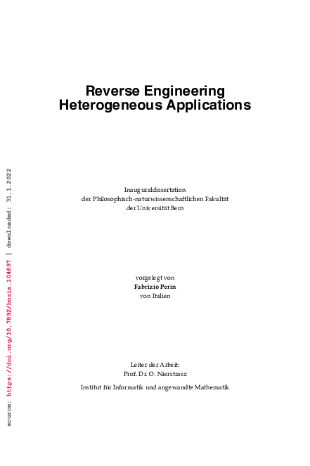 (PDF) Reverse Engineering Heterogeneous Applications