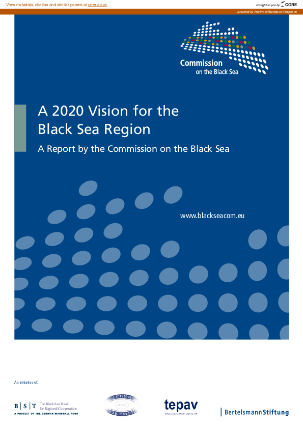 (PDF) A 2020 Vision for the Black Sea Region: A Report by the ...
