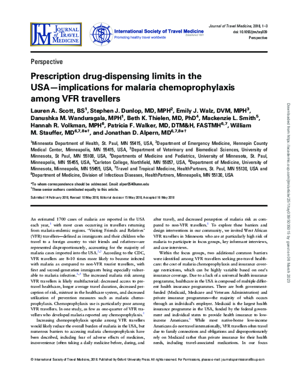 (PDF) Prescription drug-dispensing limits in the USA—implications for ...