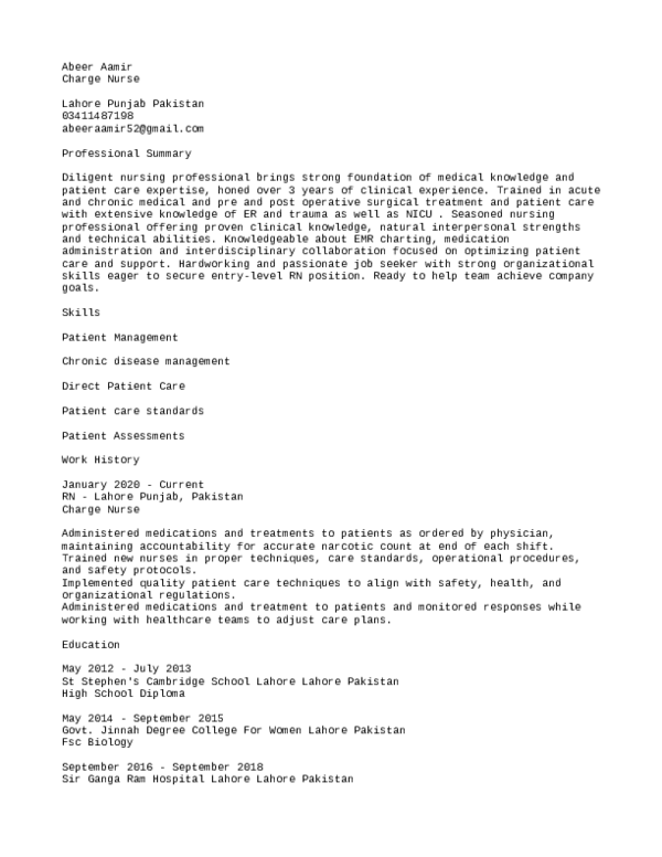 Abeer Aamir Resume | Abeer Aamir - Academia.edu