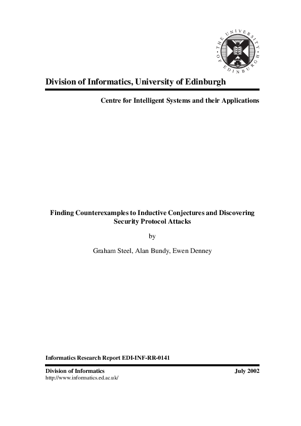 (PDF) Counterexamples and Attacks in Security Protocols