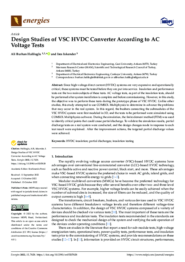 (PDF) Design Studies of VSC HVDC Converter According to AC Voltage ...
