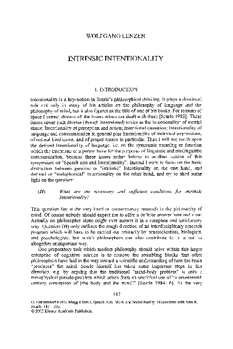 (PDF) Intrinsic Intentionality