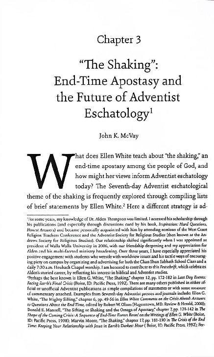 (PDF) “The Shaking": End-Time Apostasy and the Future of Adventist ...