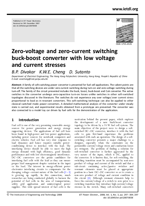 (PDF) Zero Voltage and Zero Current Switching Buck-Boost DC/DC ...