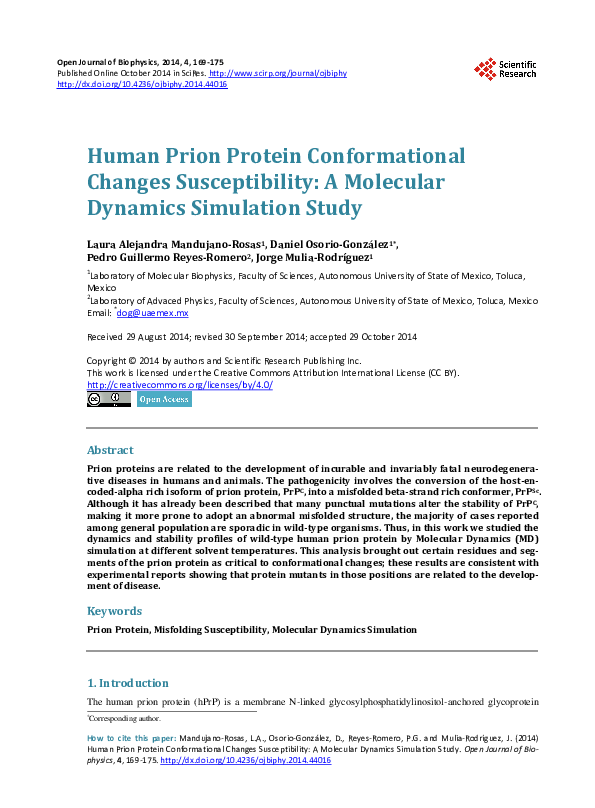 (PDF) Human Prion Protein Conformational Changes Susceptibility: A ...