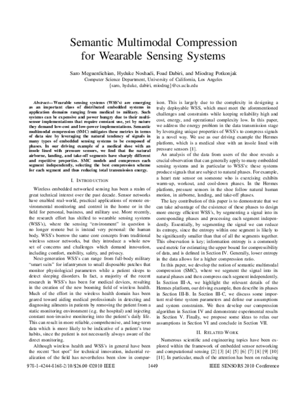 (PDF) Semantic multimodal compression for wearable sensing systems | Foad Dabiri - Academia.edu