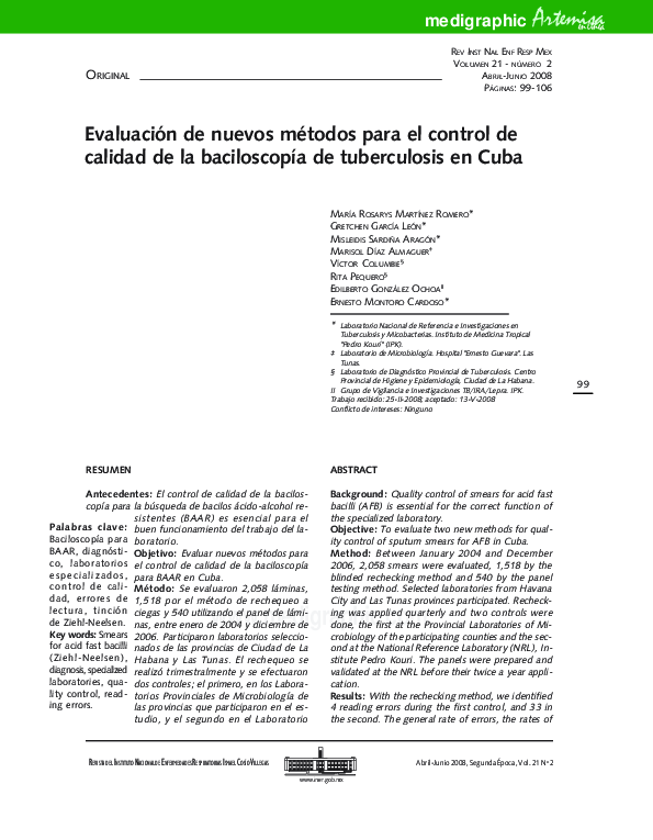 (PDF) Evaluación de nuevos métodos para el control de calidad de la ...
