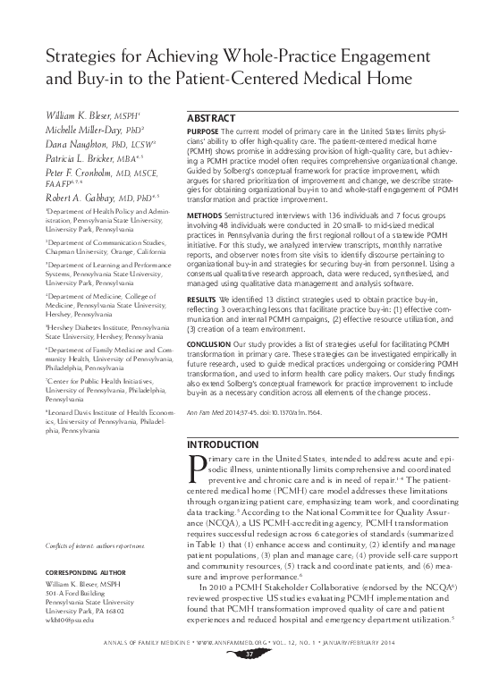 (PDF) Strategies for Achieving Whole-Practice Engagement and Buy-in to ...