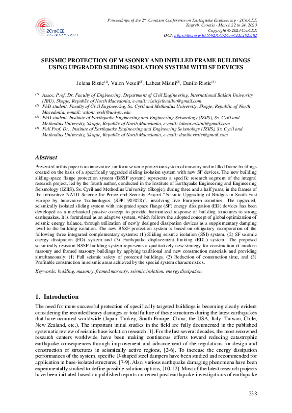 (PDF) Seismic Protection of Masonry and Infilled Frame Buildings Using ...