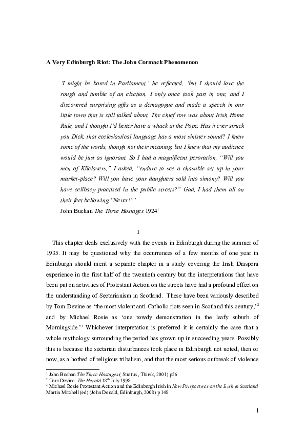 (DOC) A Very Edinburgh Riot: The John Cormack Phenomenon