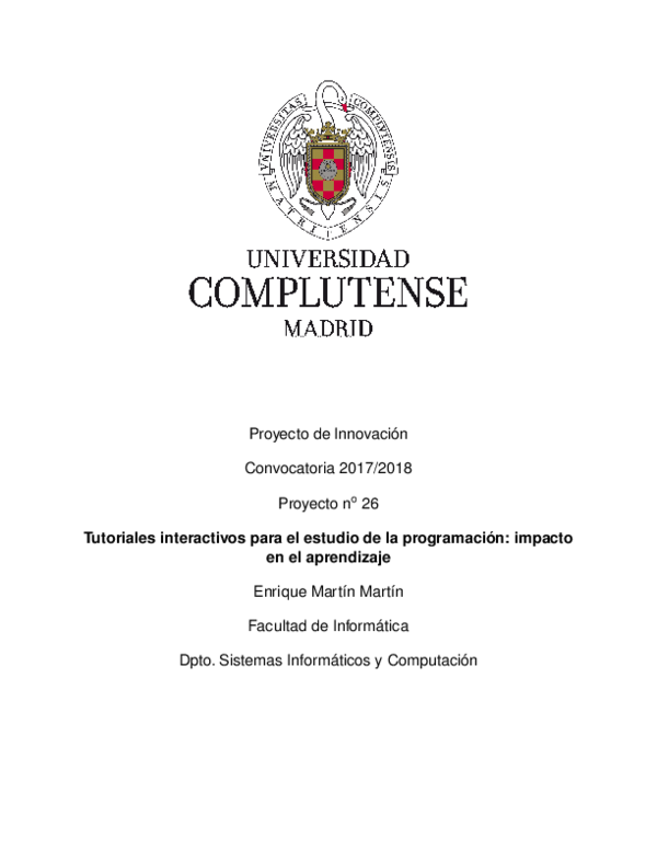 (PDF) Tutoriales interactivos para el estudio de la programación: impacto en el aprendizaje