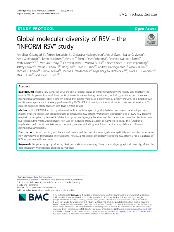 (PDF) Global molecular diversity of RSV – the “INFORM RSV” study