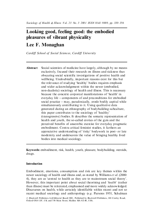 (PDF) Looking good, feeling good: the embodied pleasures of vibrant ...