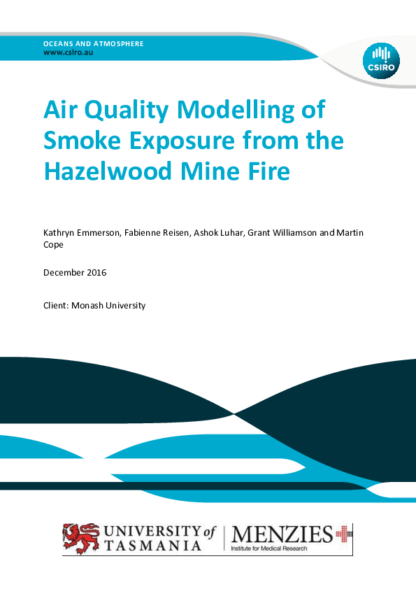 (PDF) Air quality modelling of smoke exposure from the Hazelwood mine fire
