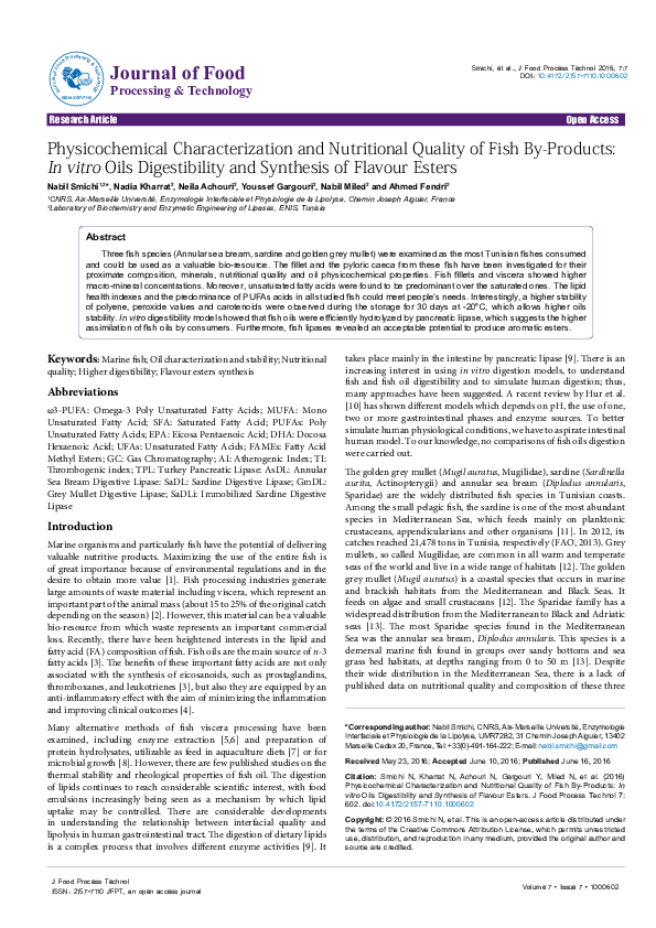 (PDF) Physicochemical Characterization and Nutritional Quality of Fish ...