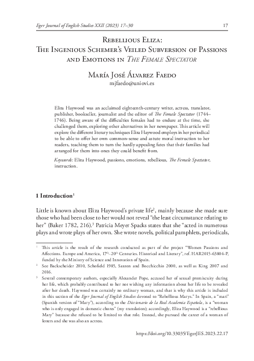 (PDF) Rebellious Eliza: The Ingenious Schemer's Veiled Subversion of ...