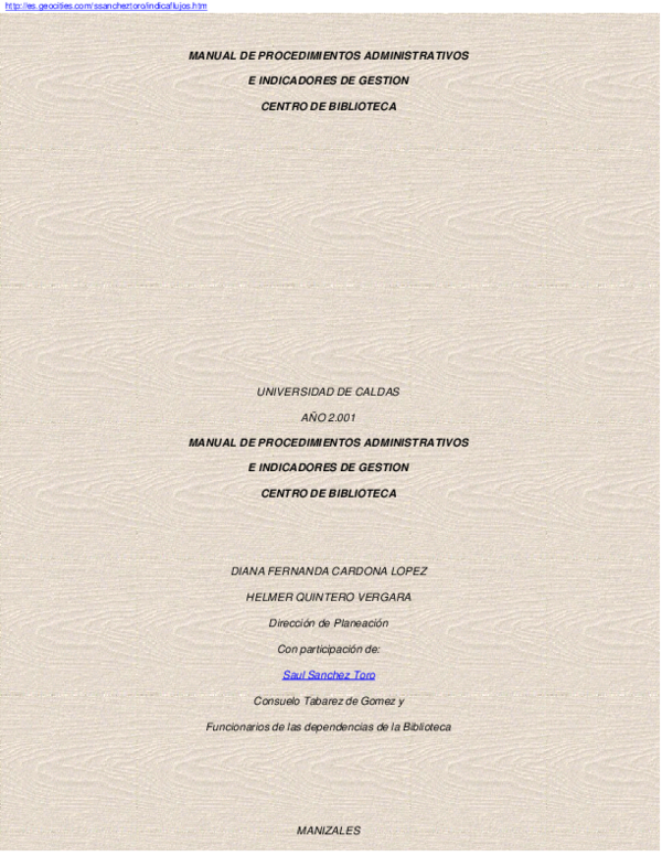 (PDF) Manual de Procedimientos administrativos e Indicadores de Gestión